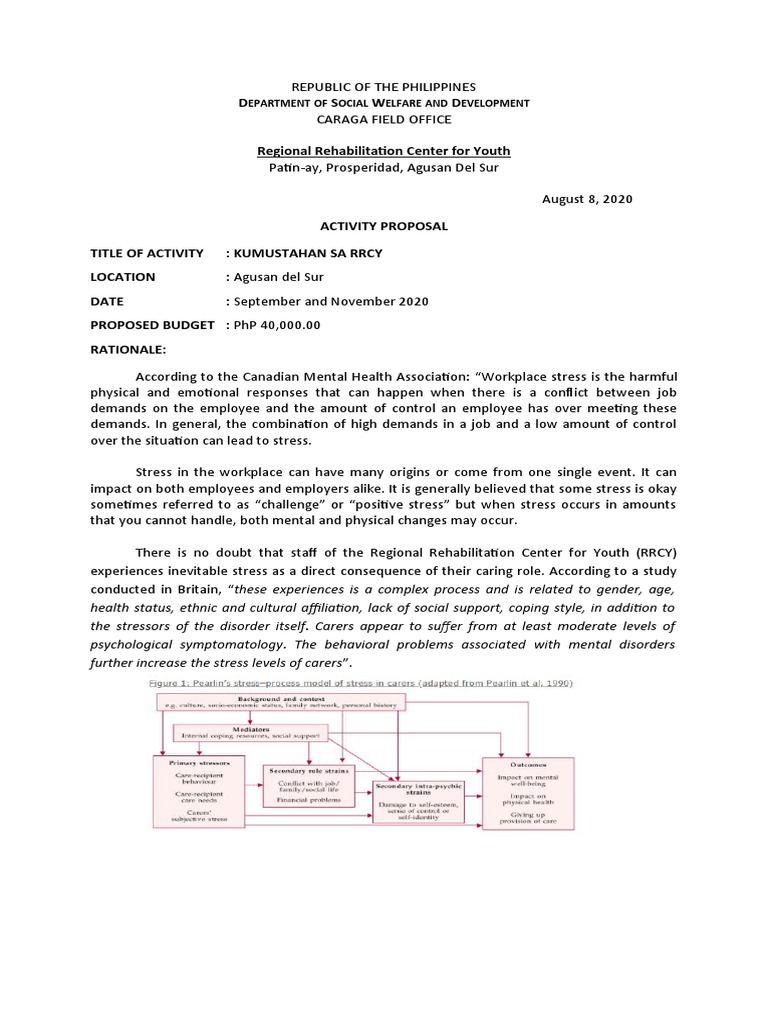 Kumustahan Activity Proposal for RRCY | PDF | Occupational Stress ...