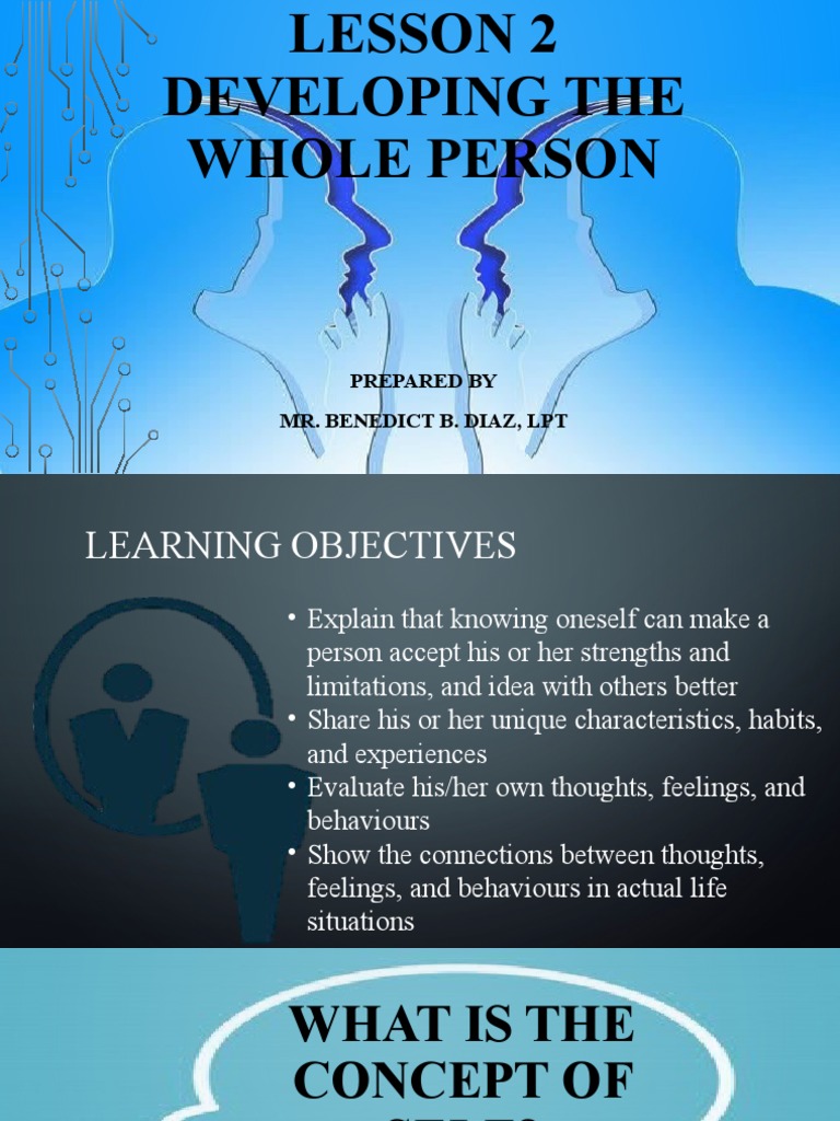 Lesson 2 Developing The Whole Person | PDF | Mind | Thought