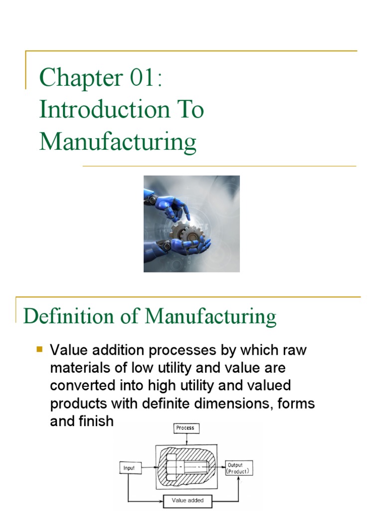 Introduction to Manufacturing Processes and Trends | PDF | Automation ...