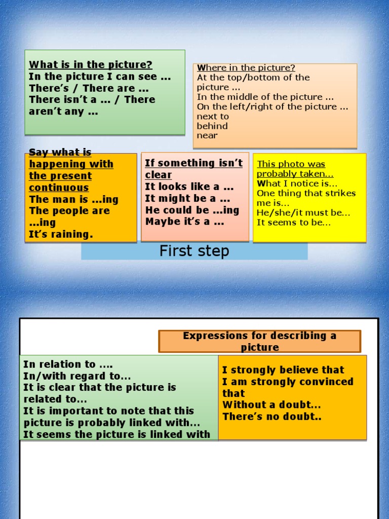 Pictures Description 4 Steps | PDF