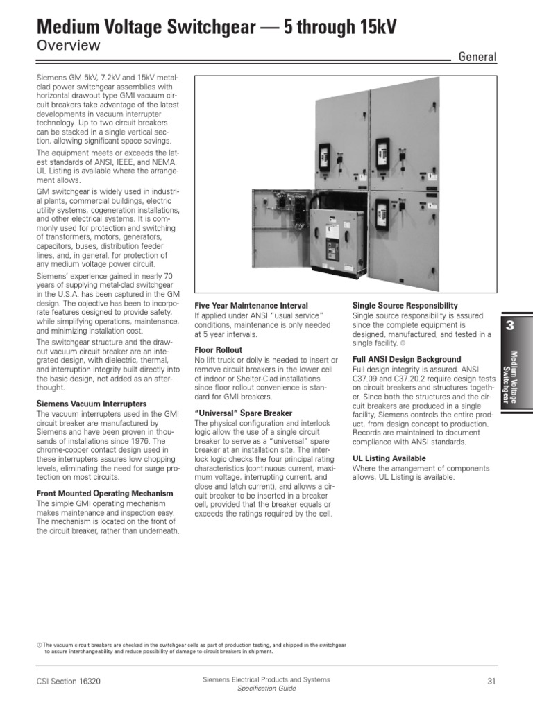 Catálogo Interruptor Siemens GMI PDF | PDF | Switch | Insulator ...