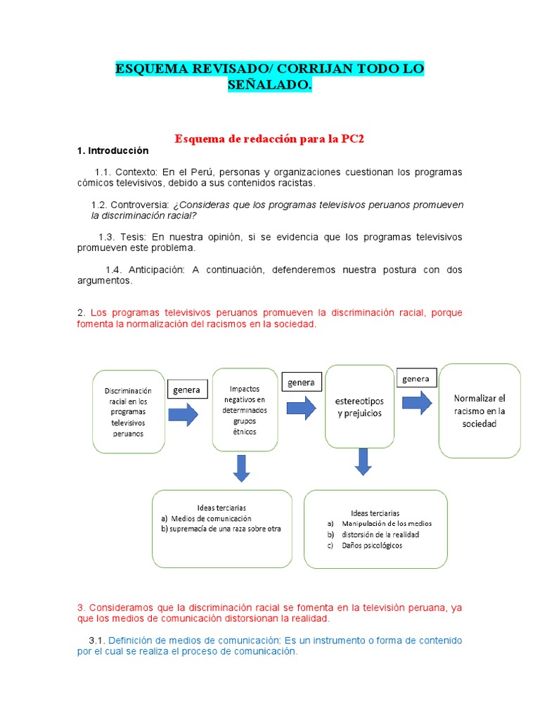 Esquema para La PC2 | PDF