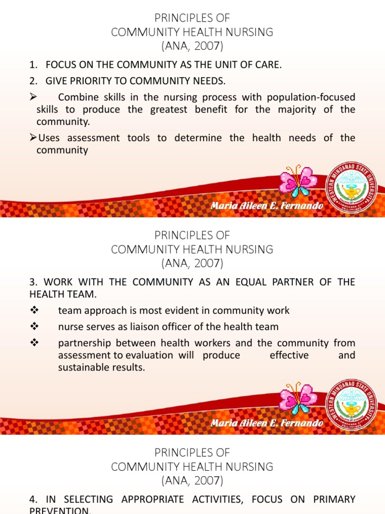 Principles of CHN-2020 | PDF | Community | World Health Organization