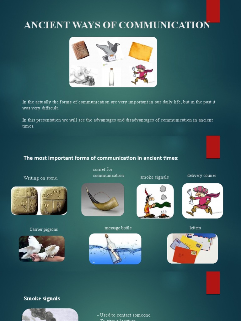 Ancient Ways of Communication | PDF | Courier | Telecommunications