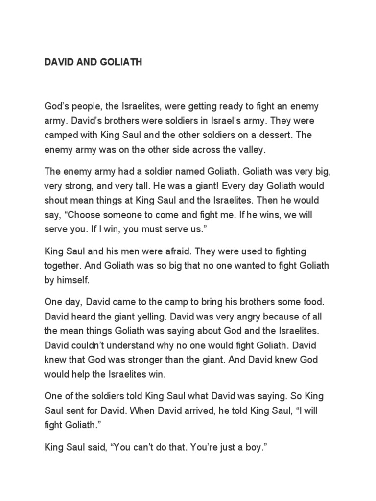 David and Goliath | PDF | Goliath | David