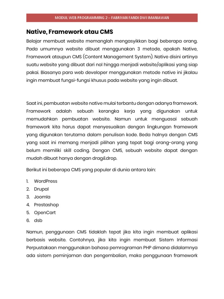 Web Programming 2 - Controller, Route, Base URL Dan Menghilangkan Index PDF | PDF