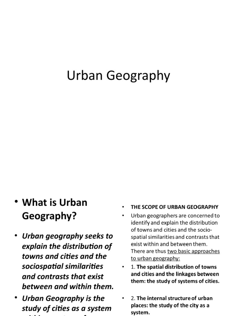 Understanding Urban Geography Concepts | PDF | Urbanization | Capitalism