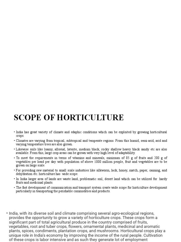 Scope - India | PDF | Horticulture | Vegetables
