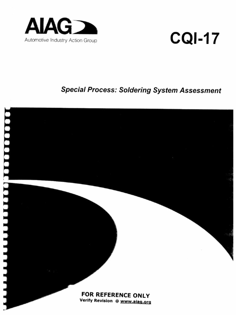 CQI-17 - Soldering - System - Assessment - 1of2 - Part 1-2-3 | PDF