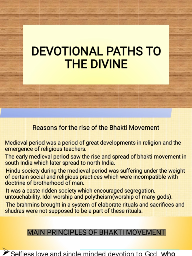 Devotional Paths To Divine | PDF | Bhakti | Bhakti Movement