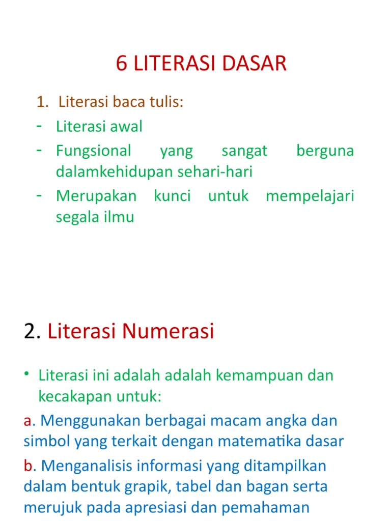 6 Literasi Dasar | PDF