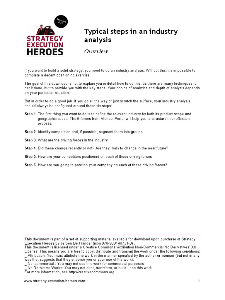 Key Steps for Industry Analysis | PDF