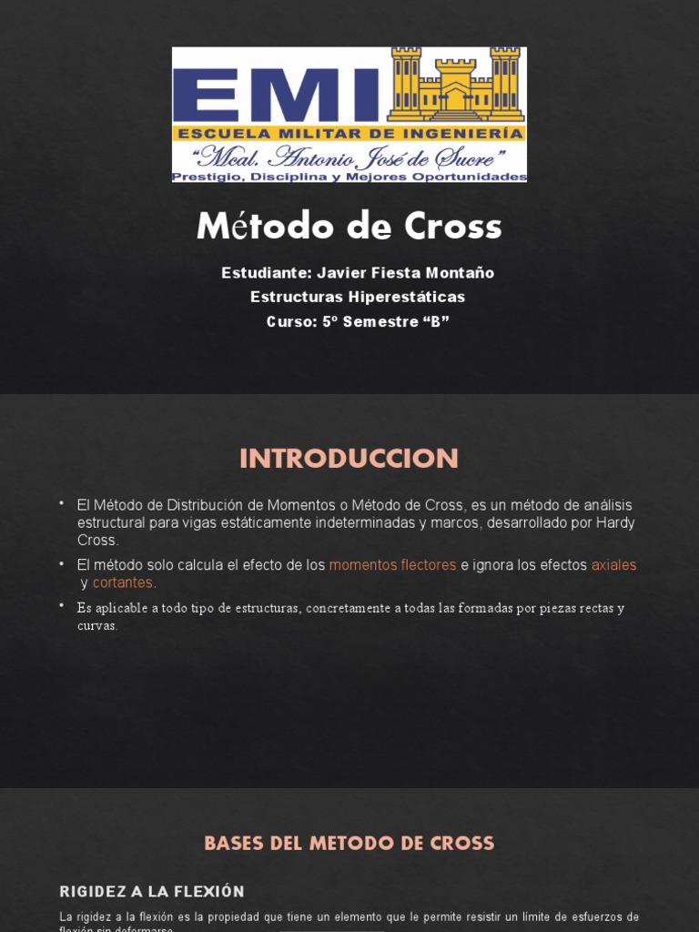 Método de Cross en Estructuras Hiperestáticas | PDF | Rigidez ...