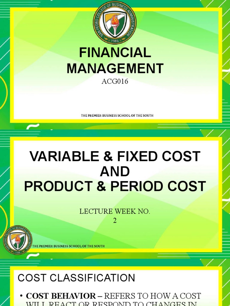 Prelim Week2 | PDF | Cost | Expense