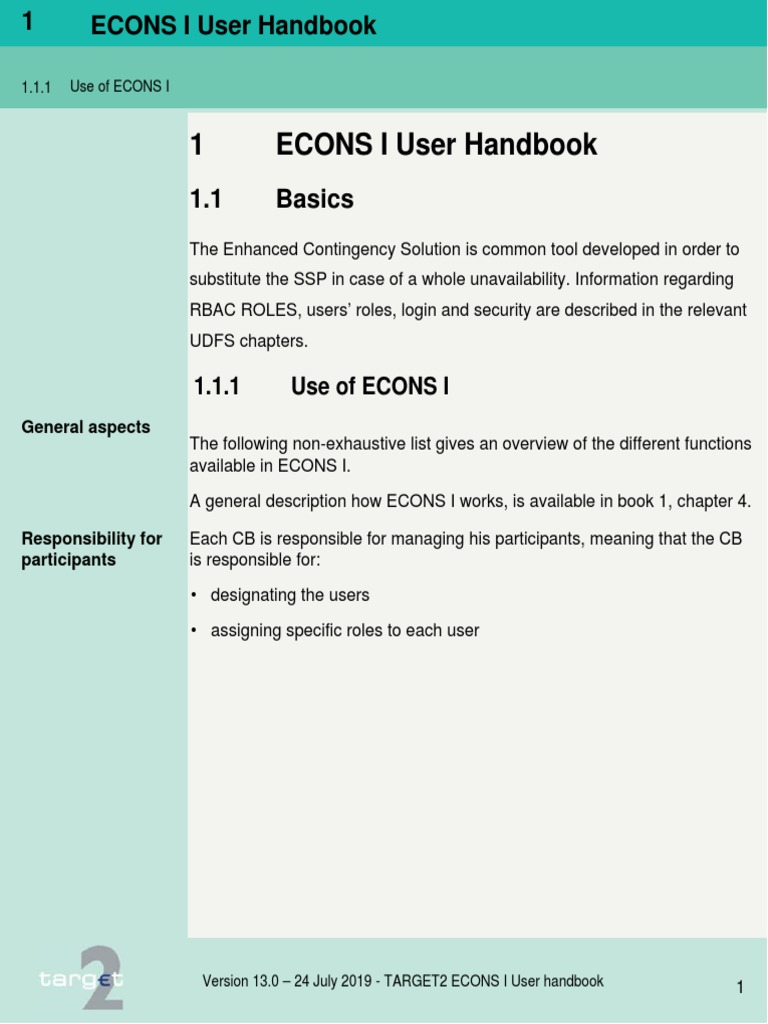 v13 Econs1 User Handbook Data | PDF | Financial Transaction | User ...