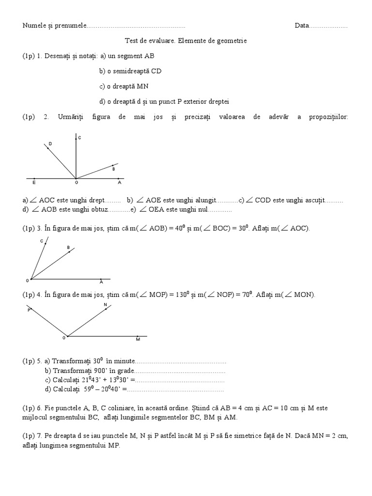 Test. Elem de Geom. 5 | PDF