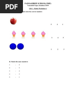 LKG Tracing & Coloring Worksheets | PDF