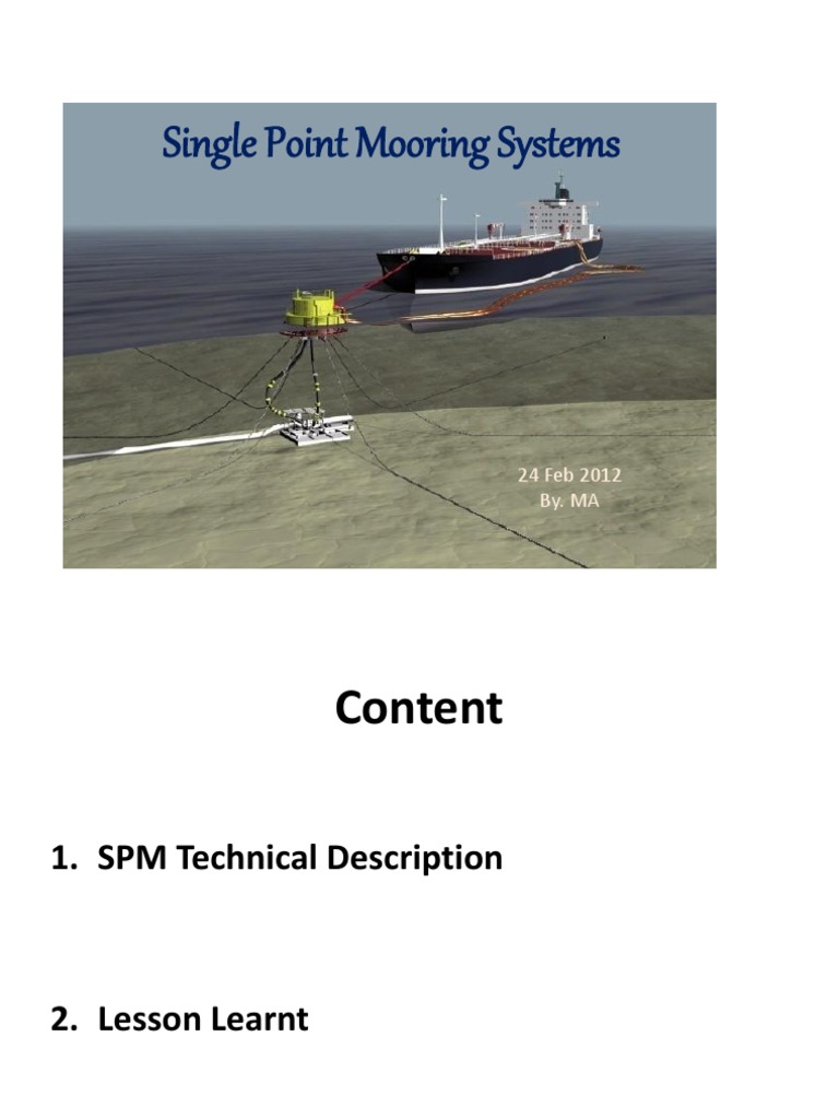 Single Point Mooring Systems Large PDF | PDF | Water Transport | Shipping