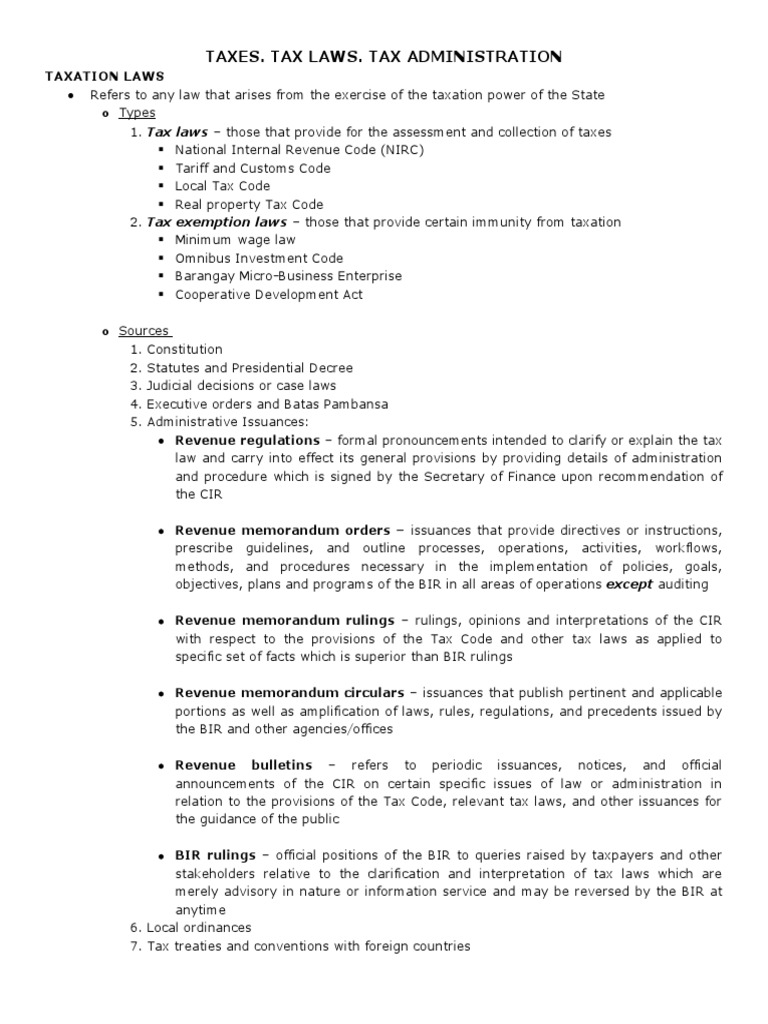 Chapter 2 - Taxes, Tax Laws, and Tax Administration | PDF | Income Tax ...