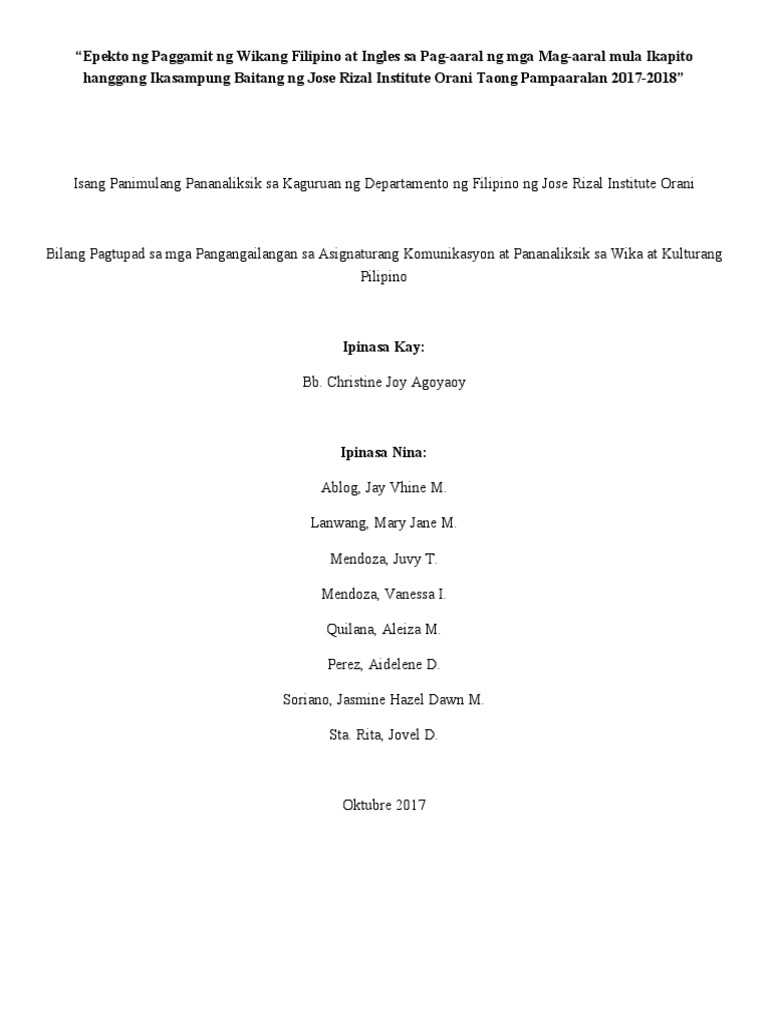 Thesis Group 1 | PDF