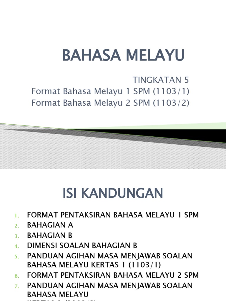 Bahasa Melayu Tingkatan 5 | PDF
