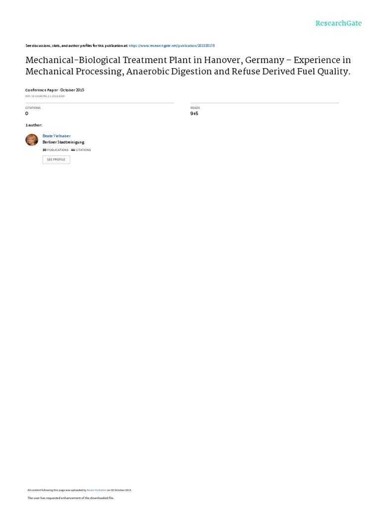 MBT Germany | PDF | Waste Management | Waste