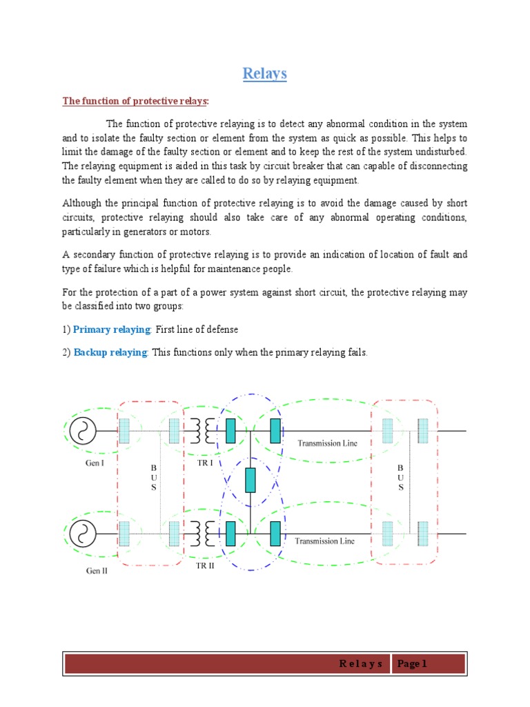 Relays: The Function of Protective Relays | PDF | Relay | Electric Motor