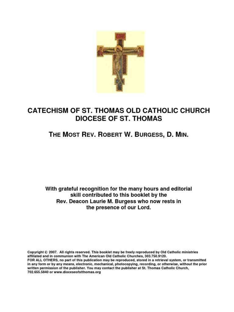 Catechism of The Old Catholic Church | PDF | Eucharist | Grace In ...