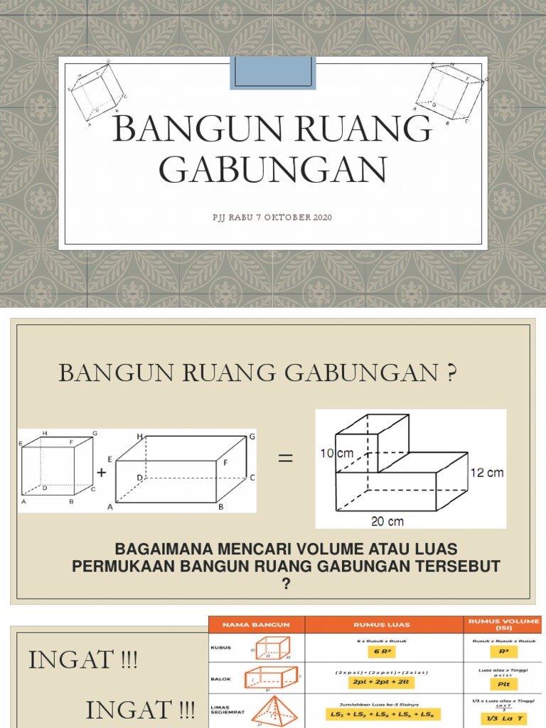MTK Bangun Ruang Gabungan | PDF