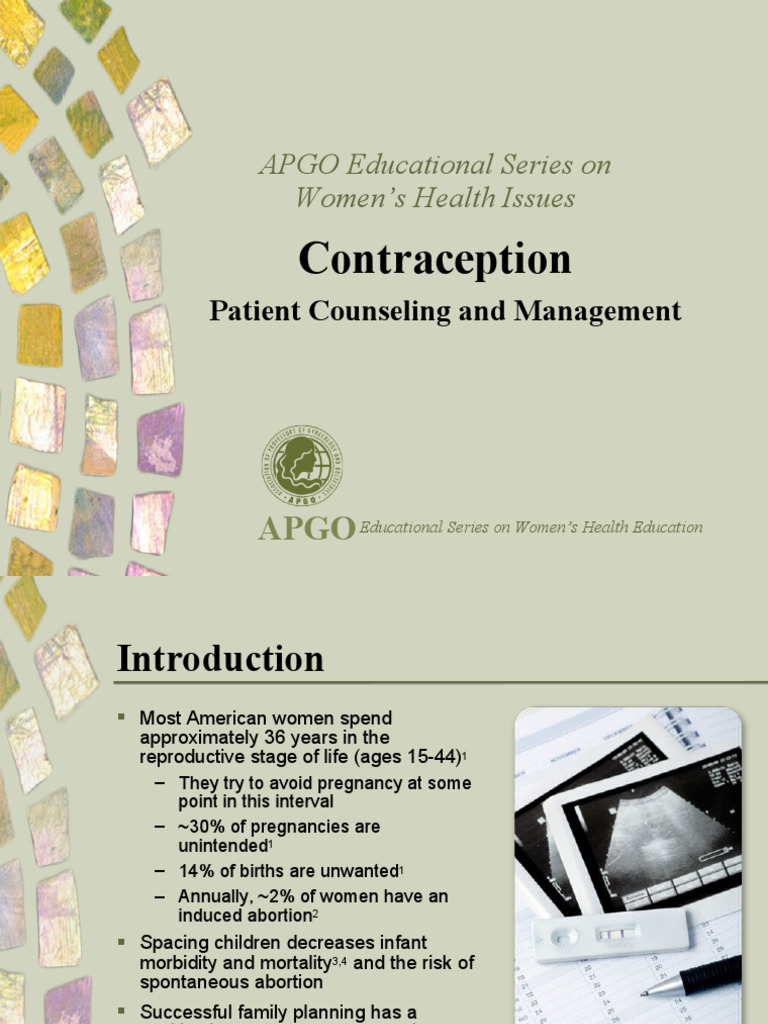 Contraception: APGO Educational Series On Women's Health Issues | PDF ...