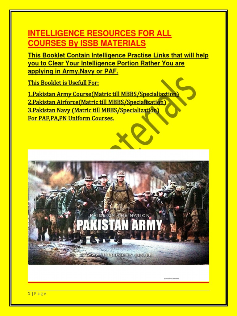 ISSB Intelligence Test Preparation Guide | PDF | Travel