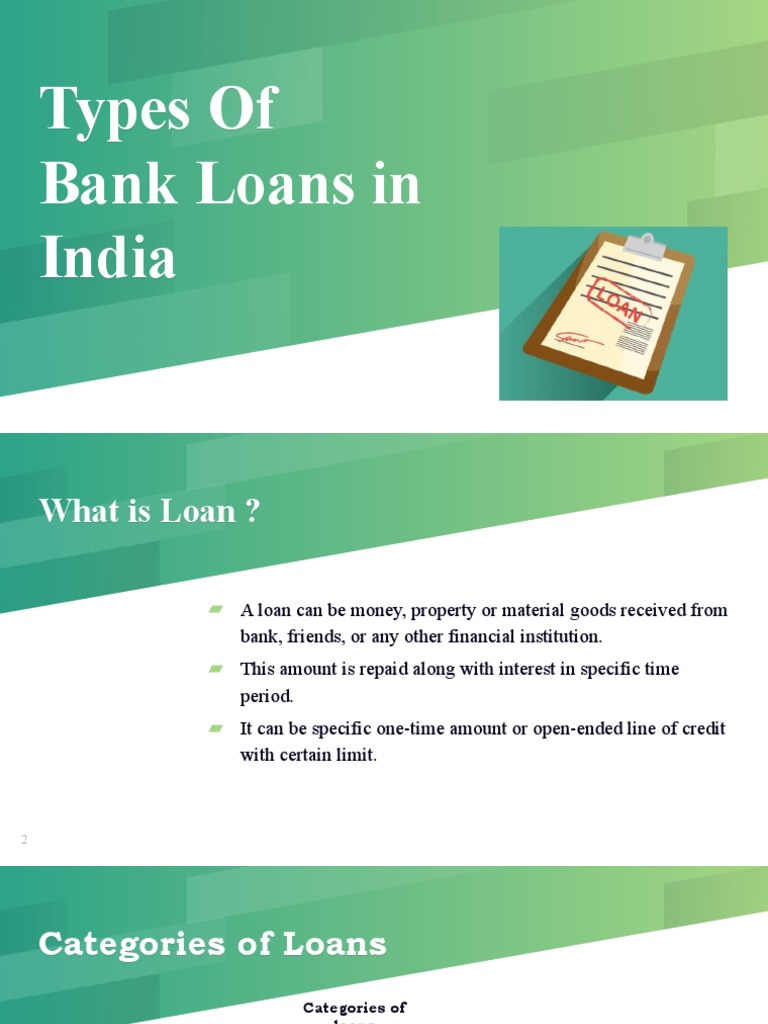 Types of Bank Loans in India | PDF | Business | Finance & Money Management