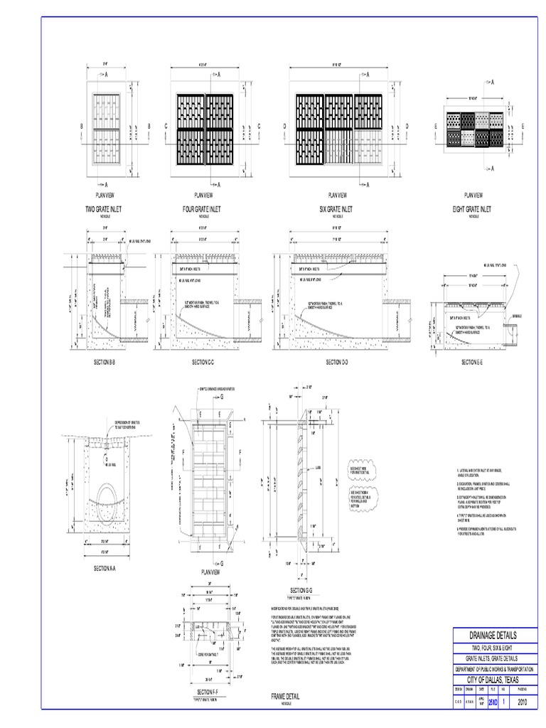 Two Grate Inlet Four Grate Inlet Six Grate Inlet Eight Grate Inlet ...