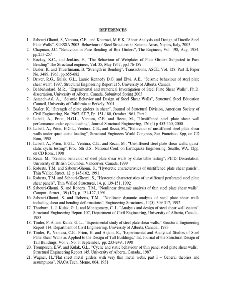References | PDF | Structural Engineering | Economic Sectors
