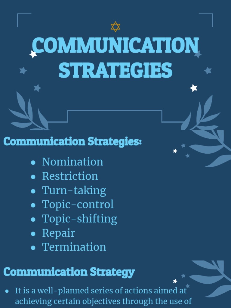 Communication Strategy | PDF | Conversation | Communication