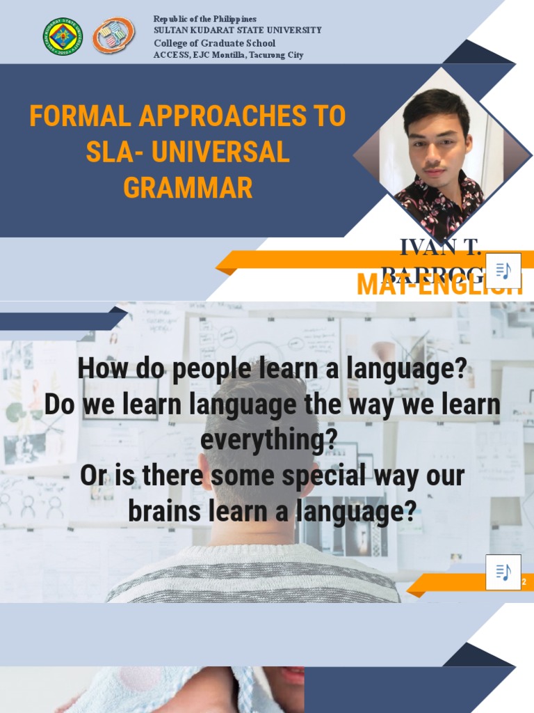 Universal Grammar | PDF | Second Language | Language Acquisition
