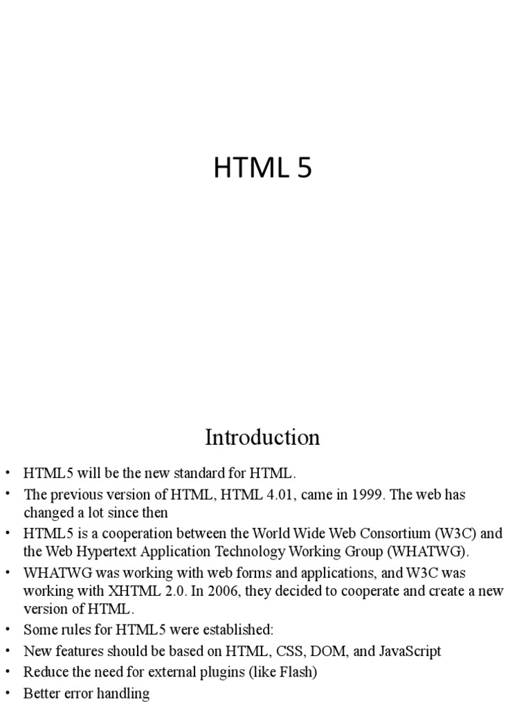 HTML5 | PDF | Html5 | Html