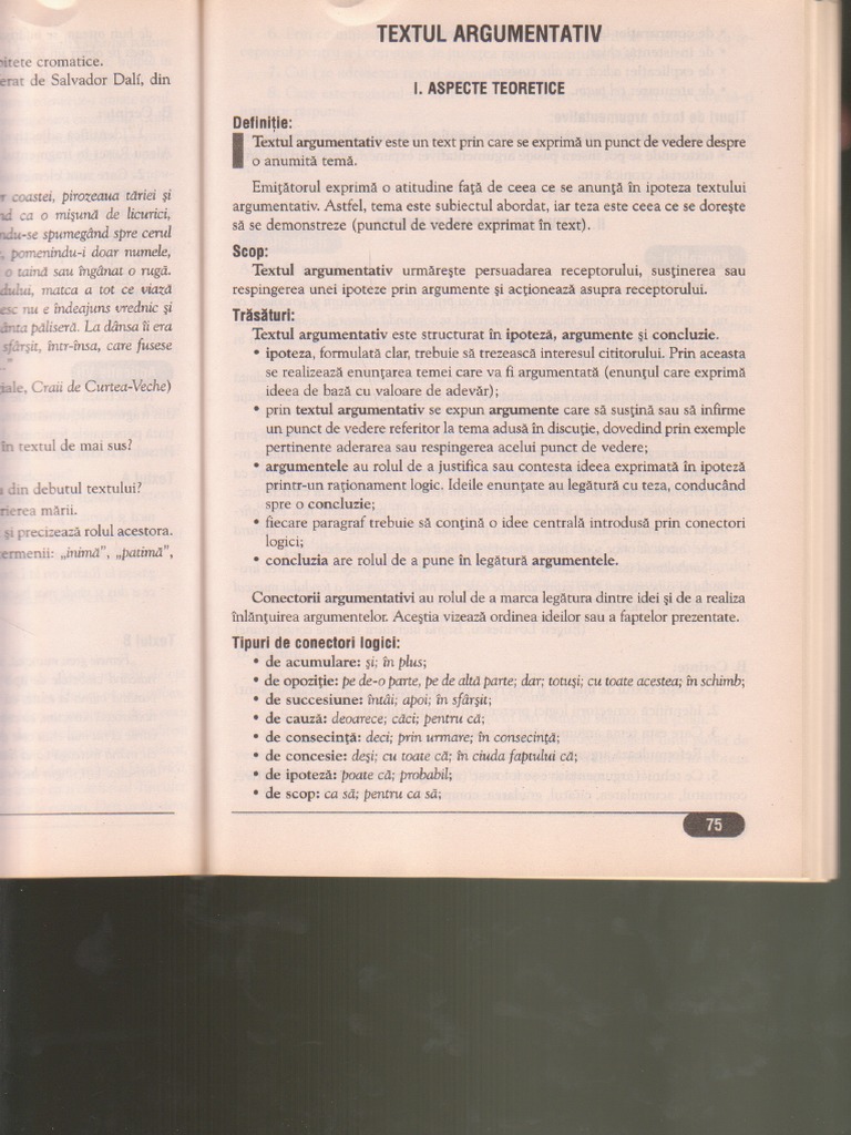 Exercitii Textul Argumentativ | PDF