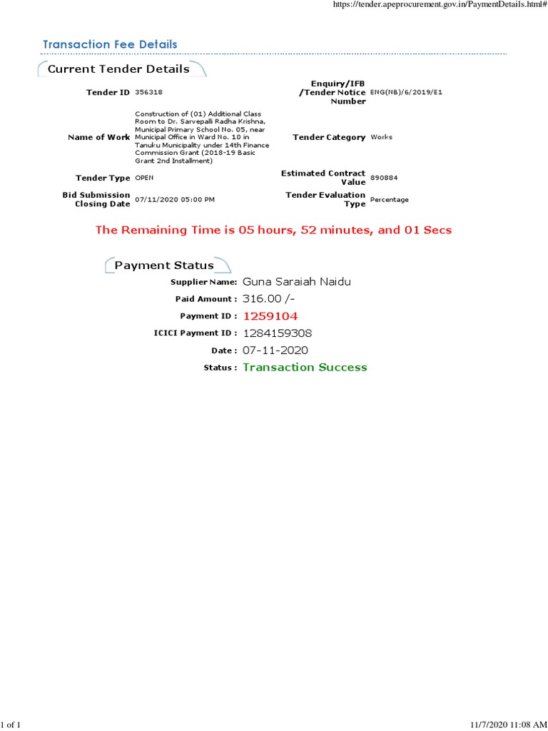 Transaction Fee Details | PDF