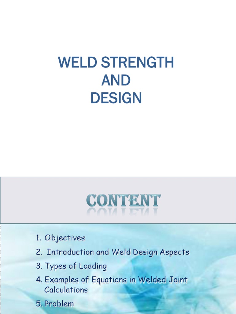 Weld Strength and Design PDF | PDF | Strength Of Materials | Welding