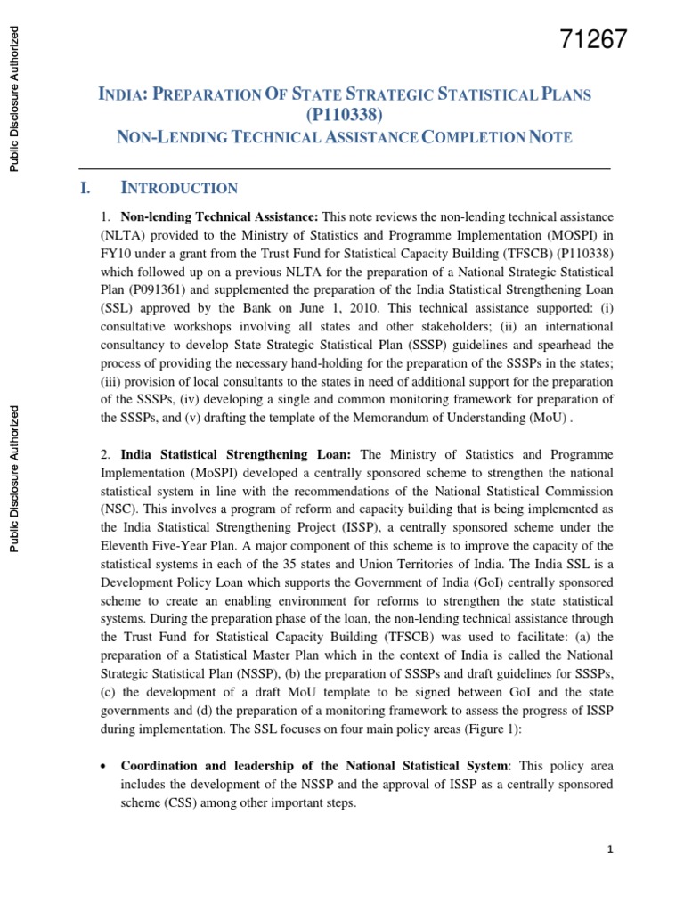 Statistical Strategy Plan | PDF | Business | Economies