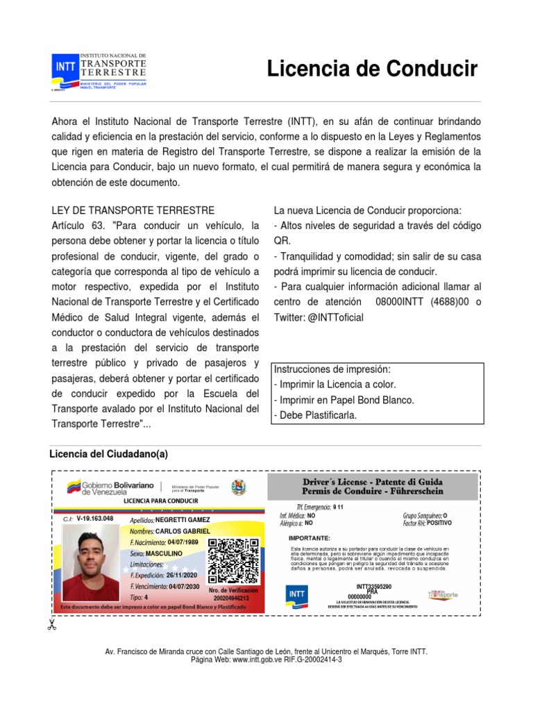 Régimen de Maduro Anuncia Nuevo Formato de La Licencia para Conducir en ...
