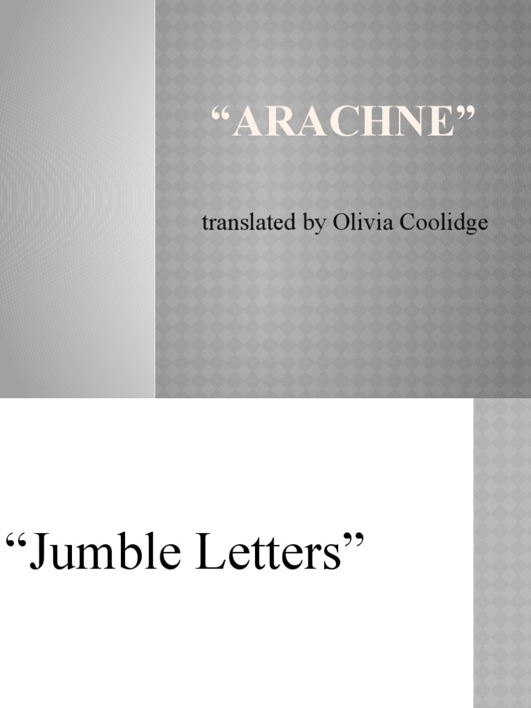 "Arachne": Translated by Olivia Coolidge | PDF | Athena