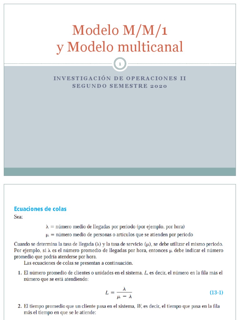 Análisis del Modelo M/M/1 en Autolavado | PDF