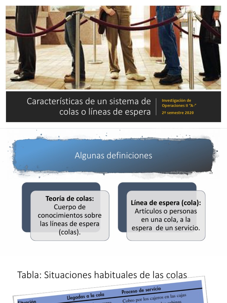 Características de un sistema de colas o líneas | PDF | Cola (tipo de ...
