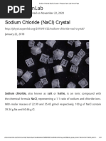 Crystalline Structure of NaCl, CSCL | PDF | Crystal Structure | Ion