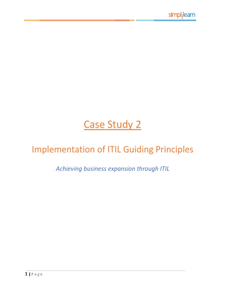 ITIL 4 Foundation - Case Study 2 PDF | PDF | Itil | Program Optimization