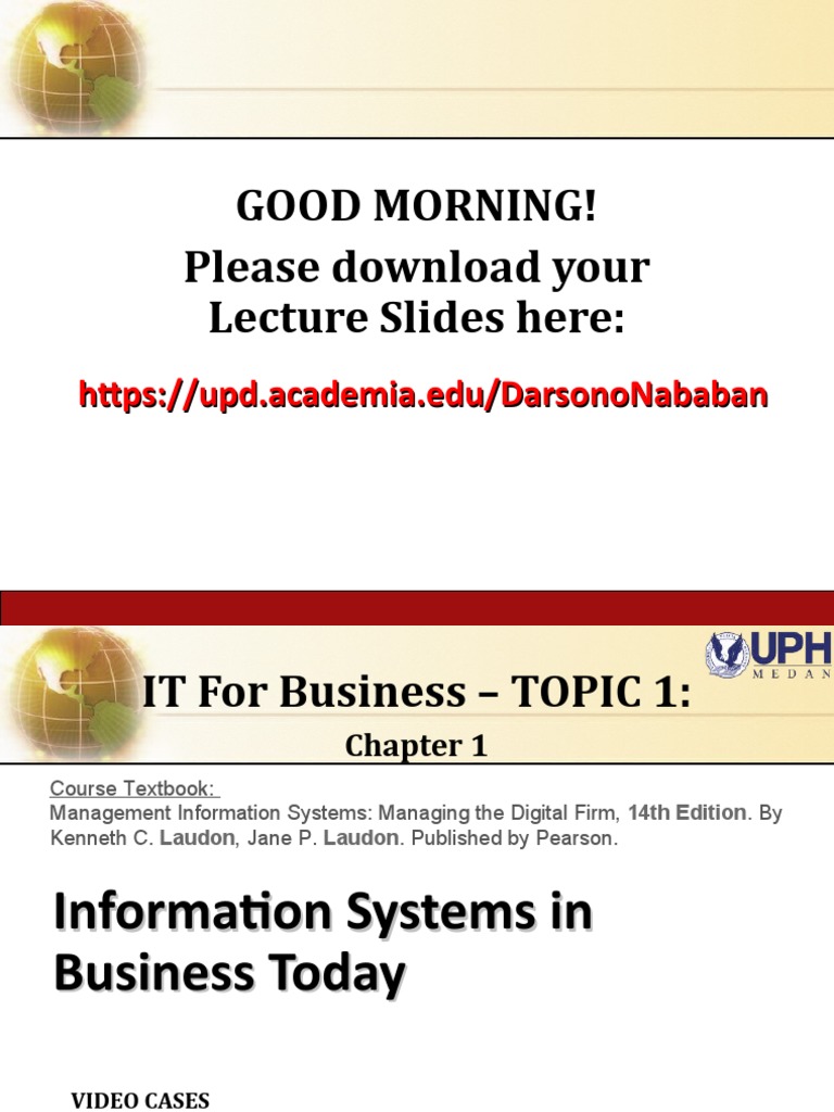 MIS01 Introduction To Management Informa | PDF | Collaboration ...