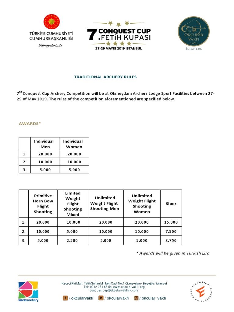 Traditional Archery Rules: Awards | PDF | Bow And Arrow | Arrow
