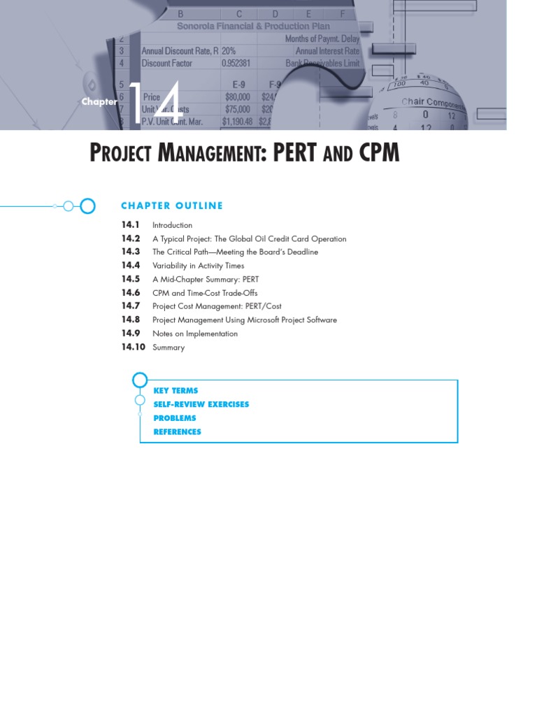 Chap14 PROJECT MANAGEMENT PERT AND CPM | PDF | Project Management | Computing And Information ...